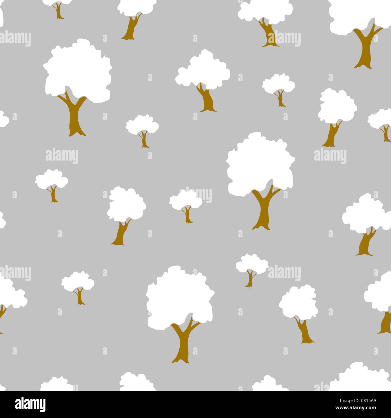 Seamless tree plant pattern background in vector Stock Photo - Alamy