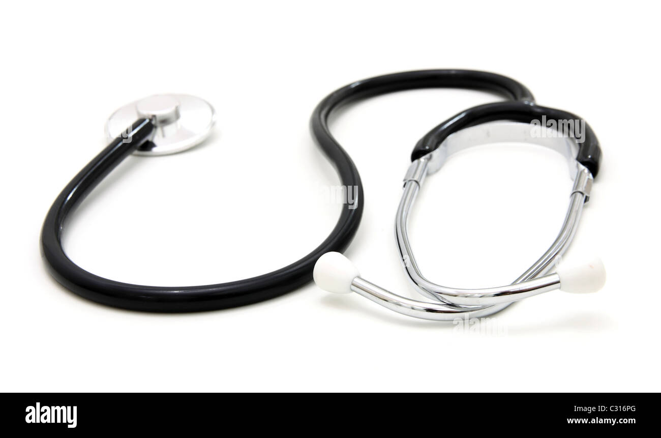 stethoscope isolated over a white background. Medical instrument for ...