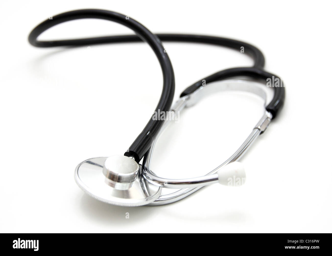 stethoscope isolated over a white background. Medical instrument for ...