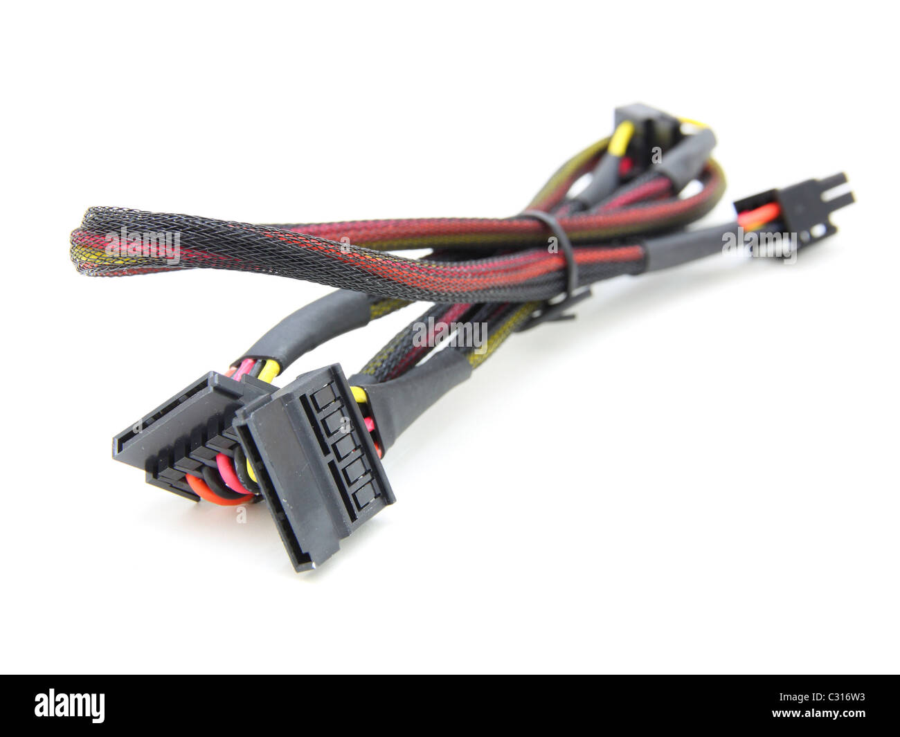 Hard disk drive power cables with electronic cable Stock Photo - Alamy
