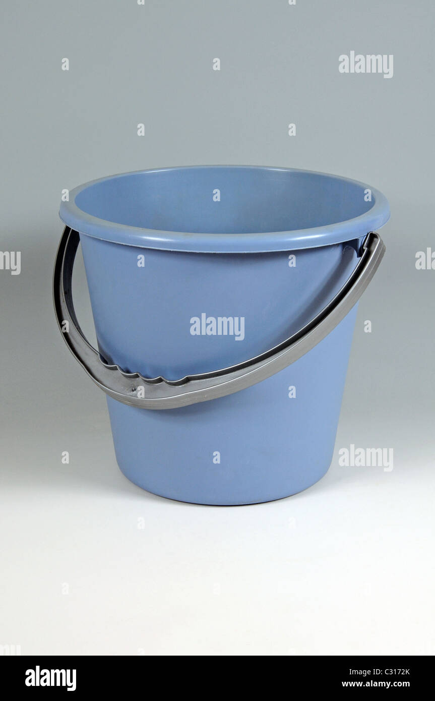 Blue plastic bucket Stock Photo - Alamy