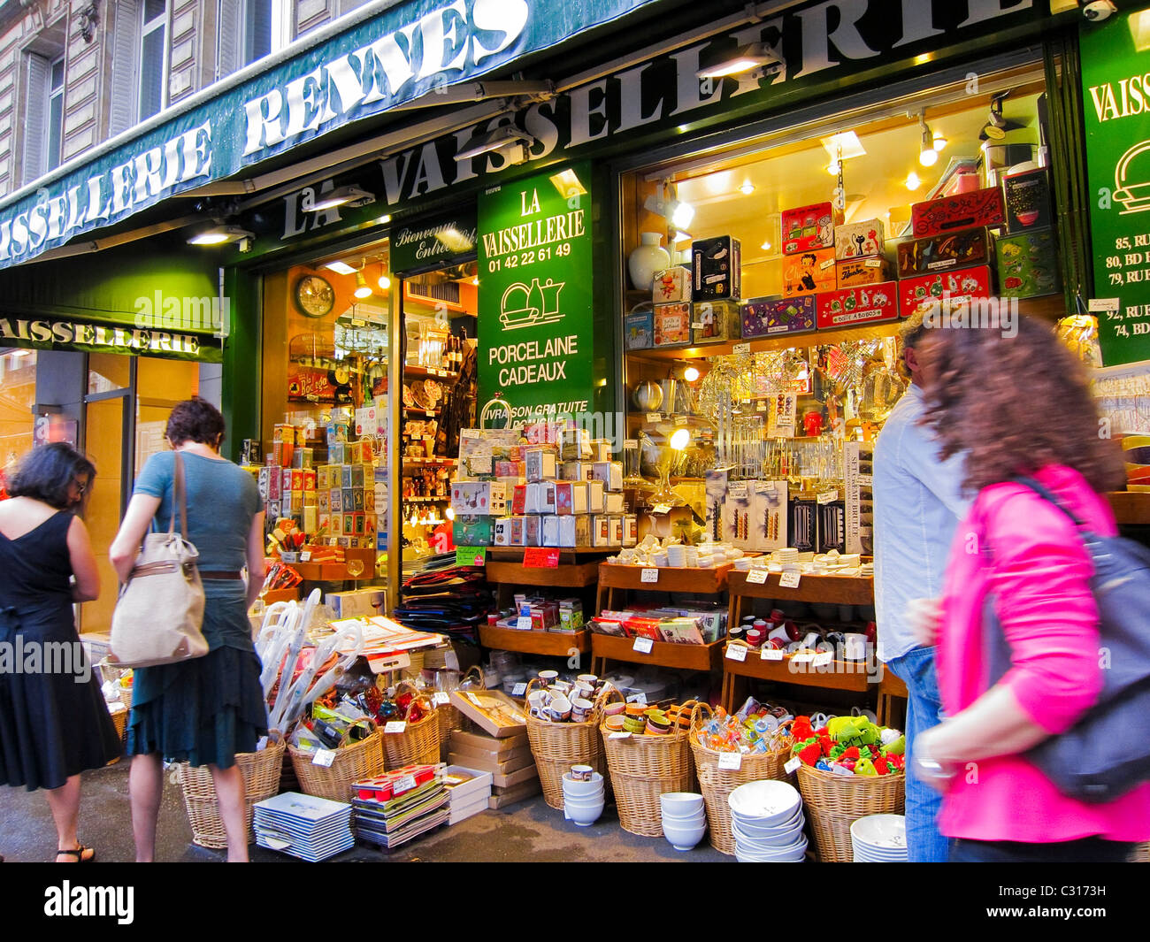 Paris, France, Women Shopping in French Housewares Shops in Saint ...