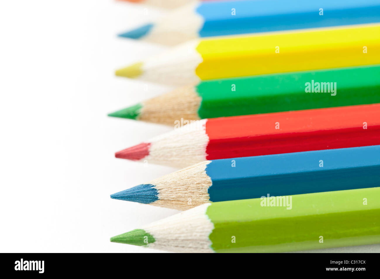 Many coloured pencils hi-res stock photography and images - Alamy