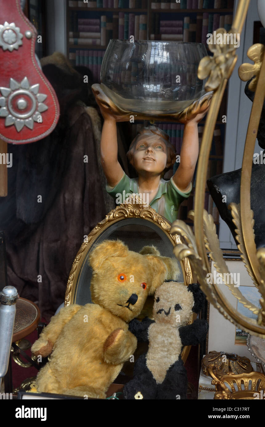Part of the display in an antique shop in Edinburgh's New Town Stock ...