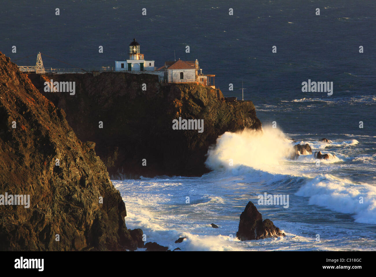 Photo of the Pt. Bonita Lighthouse and cliffs of the Marin Headlands ...