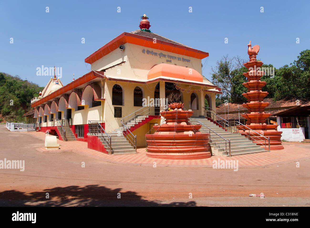 Arpora Hindu temple Stock Photo - Alamy