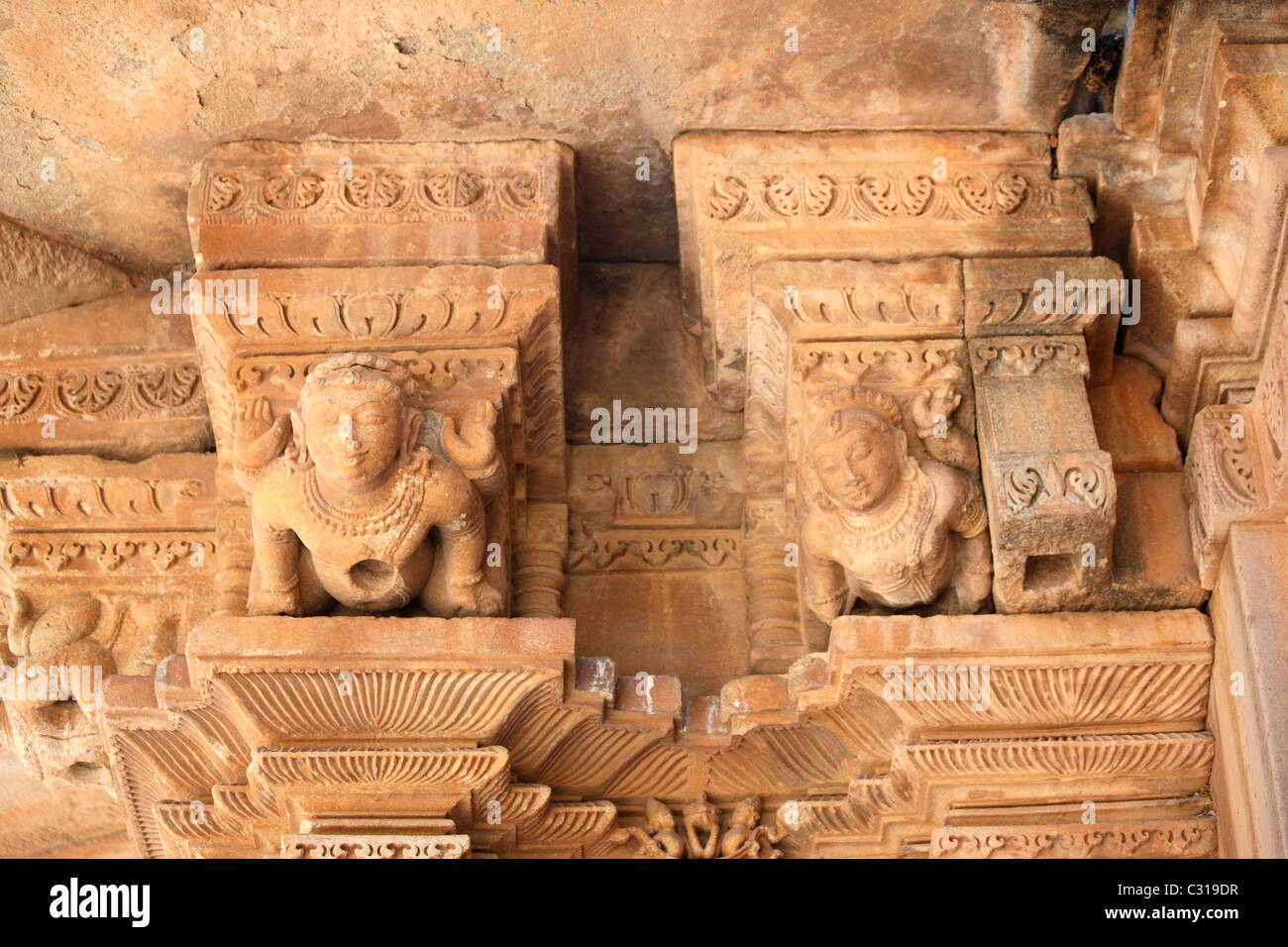 Carvings in the Nagada temple of Mewar, Udaipur, Rajasthan India Stock ...