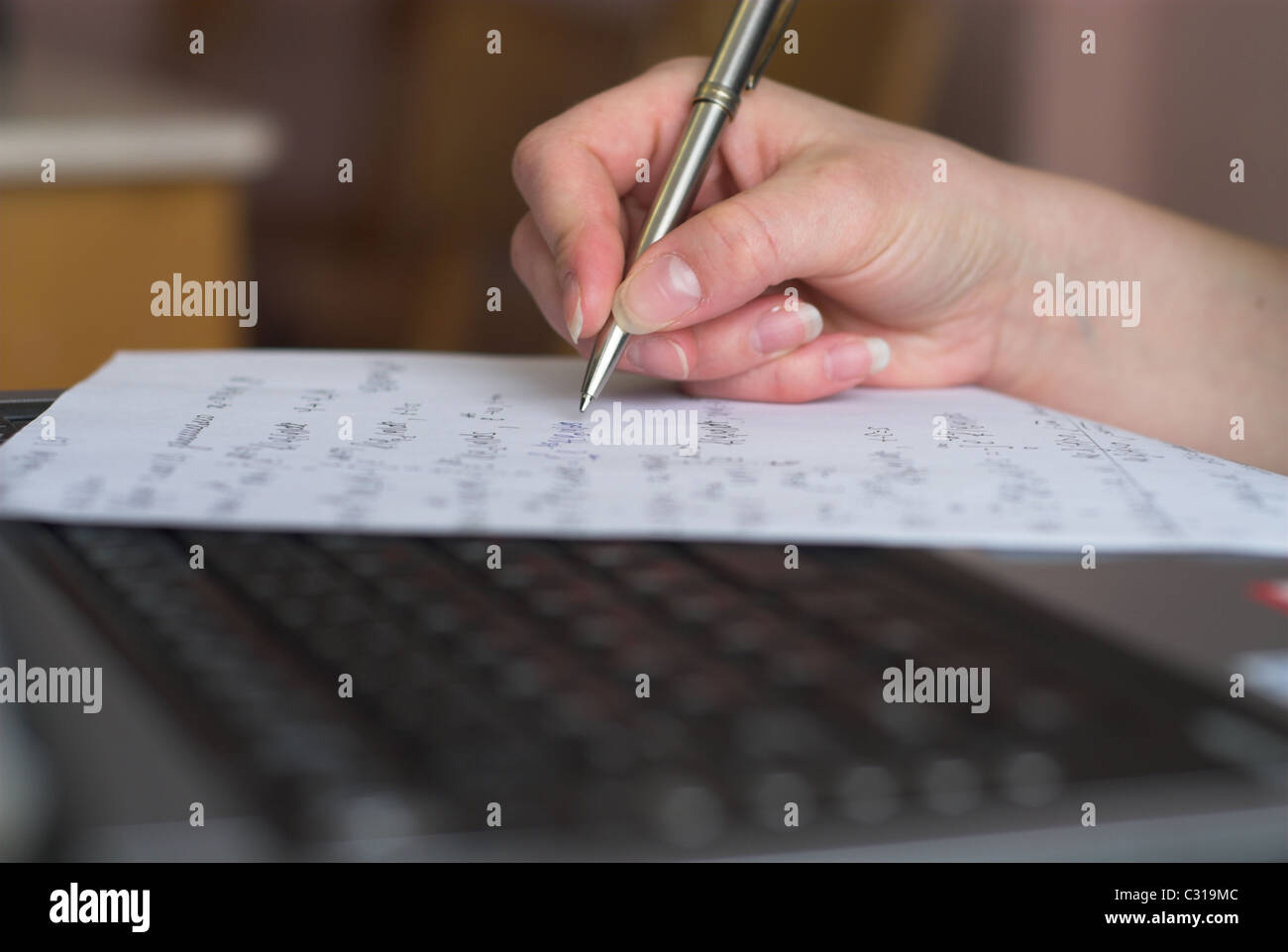 Female student papers hi-res stock photography and images - Alamy