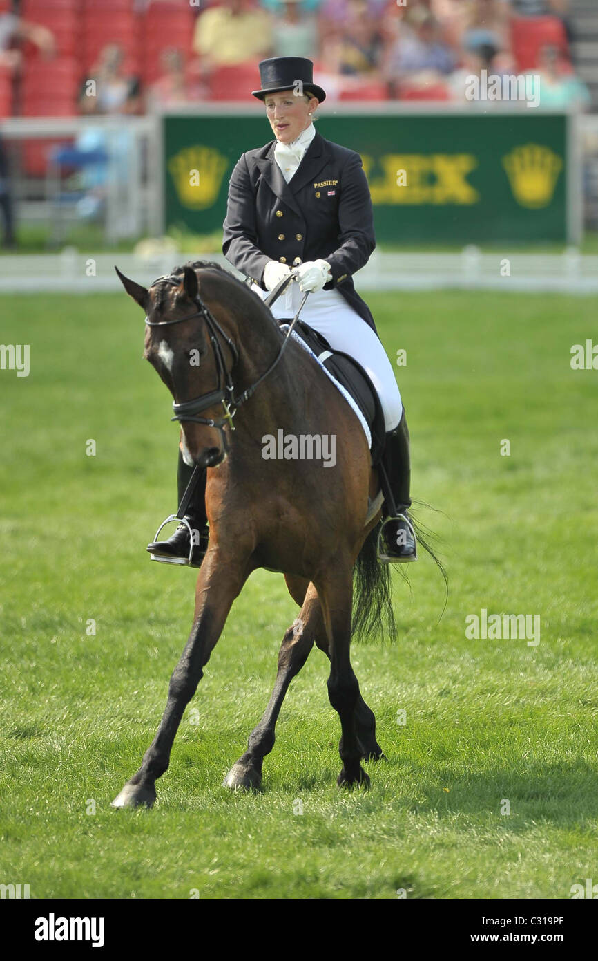 Ruth Edge riding TWO THYME. Mitsubishi Badminton Horse Trials. Dressage ...