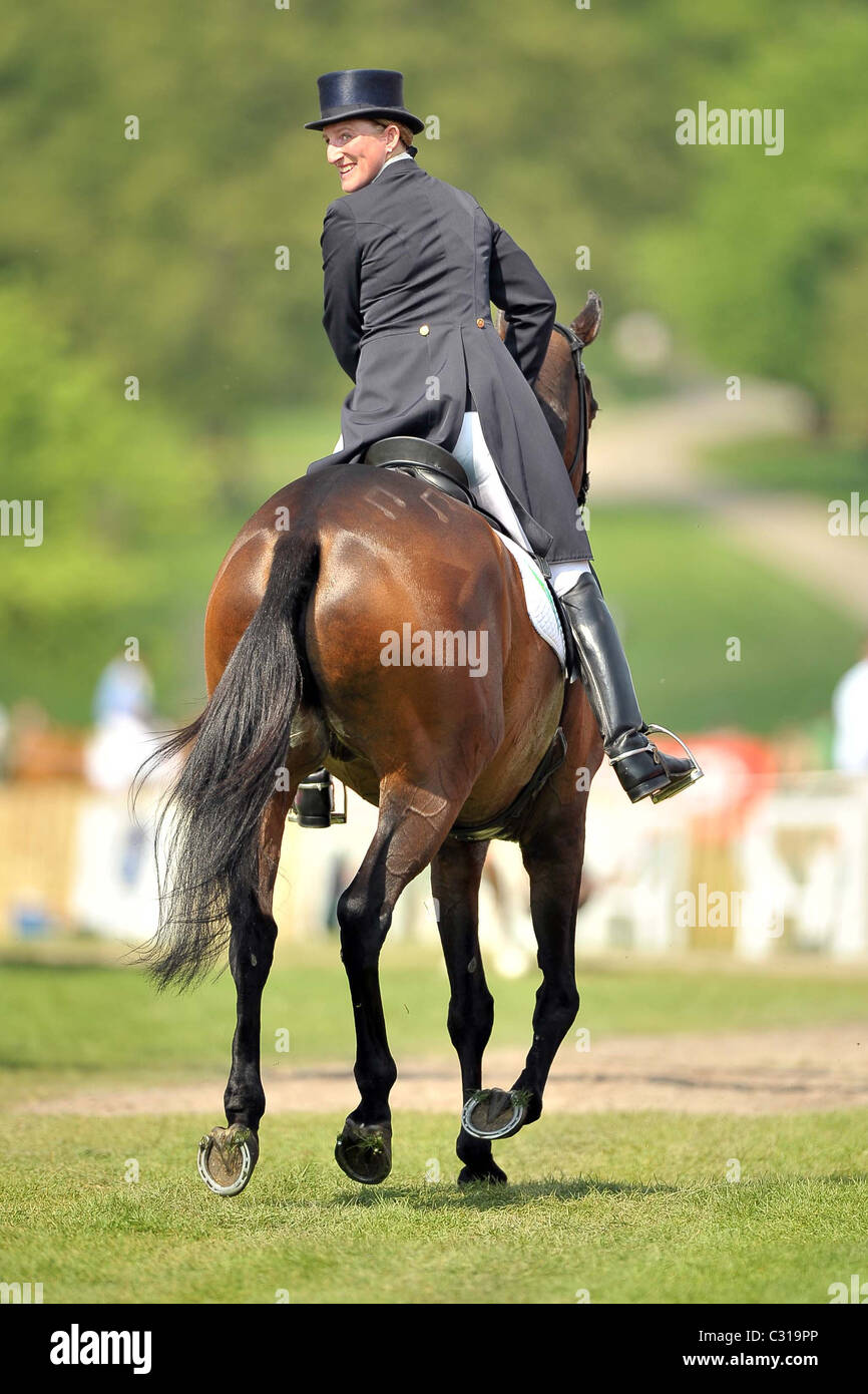 Ruth Edge riding TWO THYME. Mitsubishi Badminton Horse Trials. Dressage ...