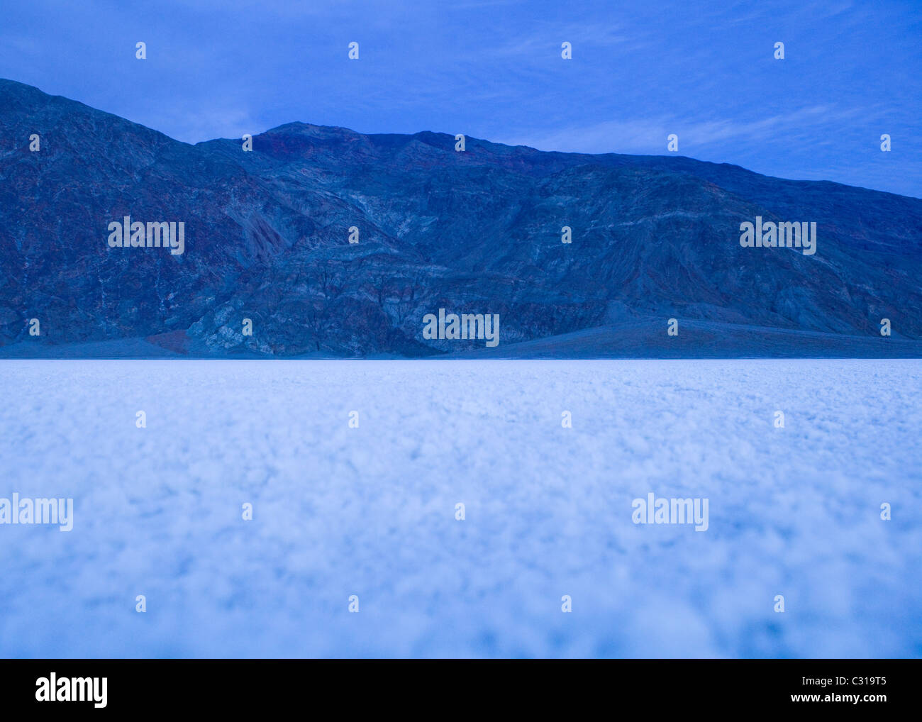 Badwater dry salt lake bed (salt flats) - Death Valley, California USA ...