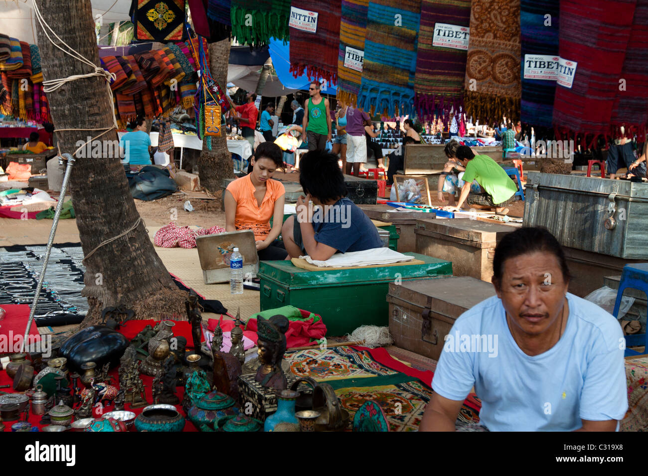 Goa is famous for the Anjuna Flea Market every Wednesday Stock Photo ...