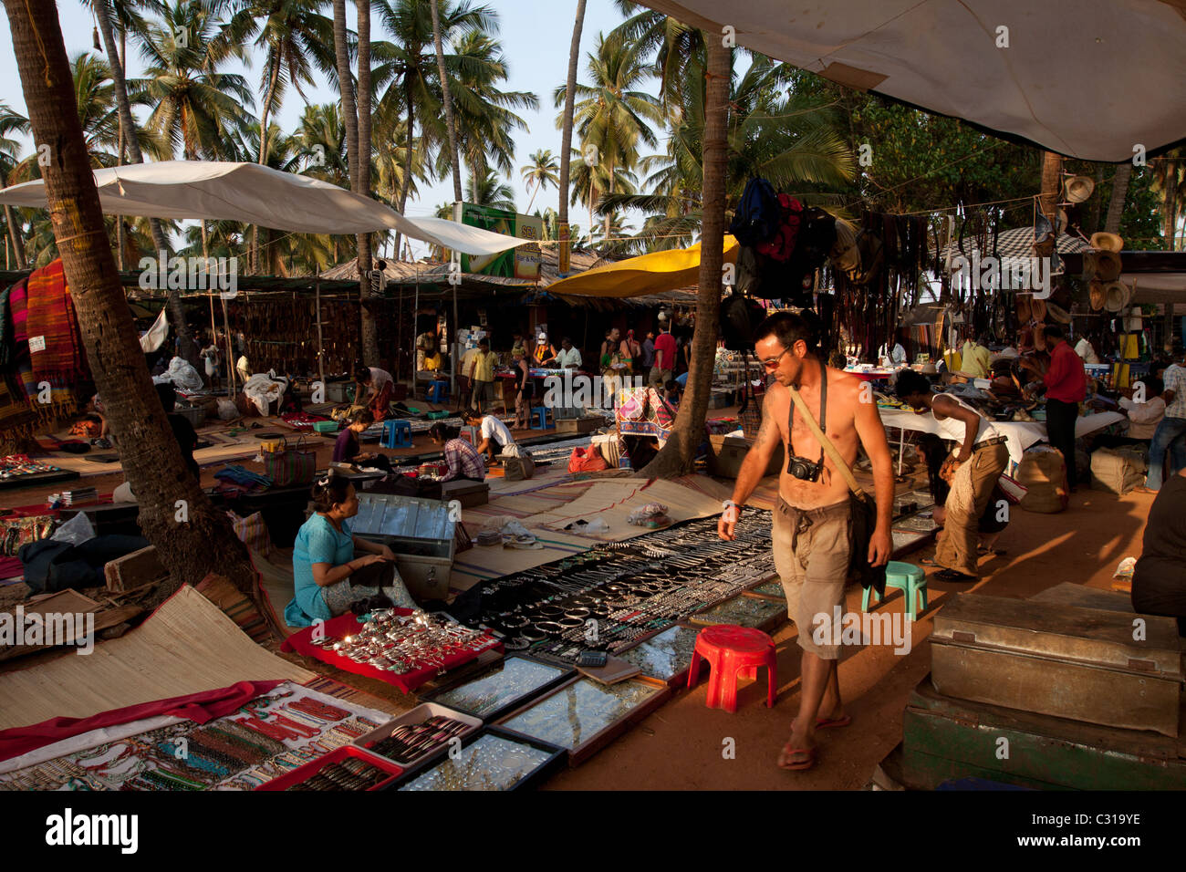Goa is famous for the Anjuna Flea Market every Wednesday Stock Photo ...