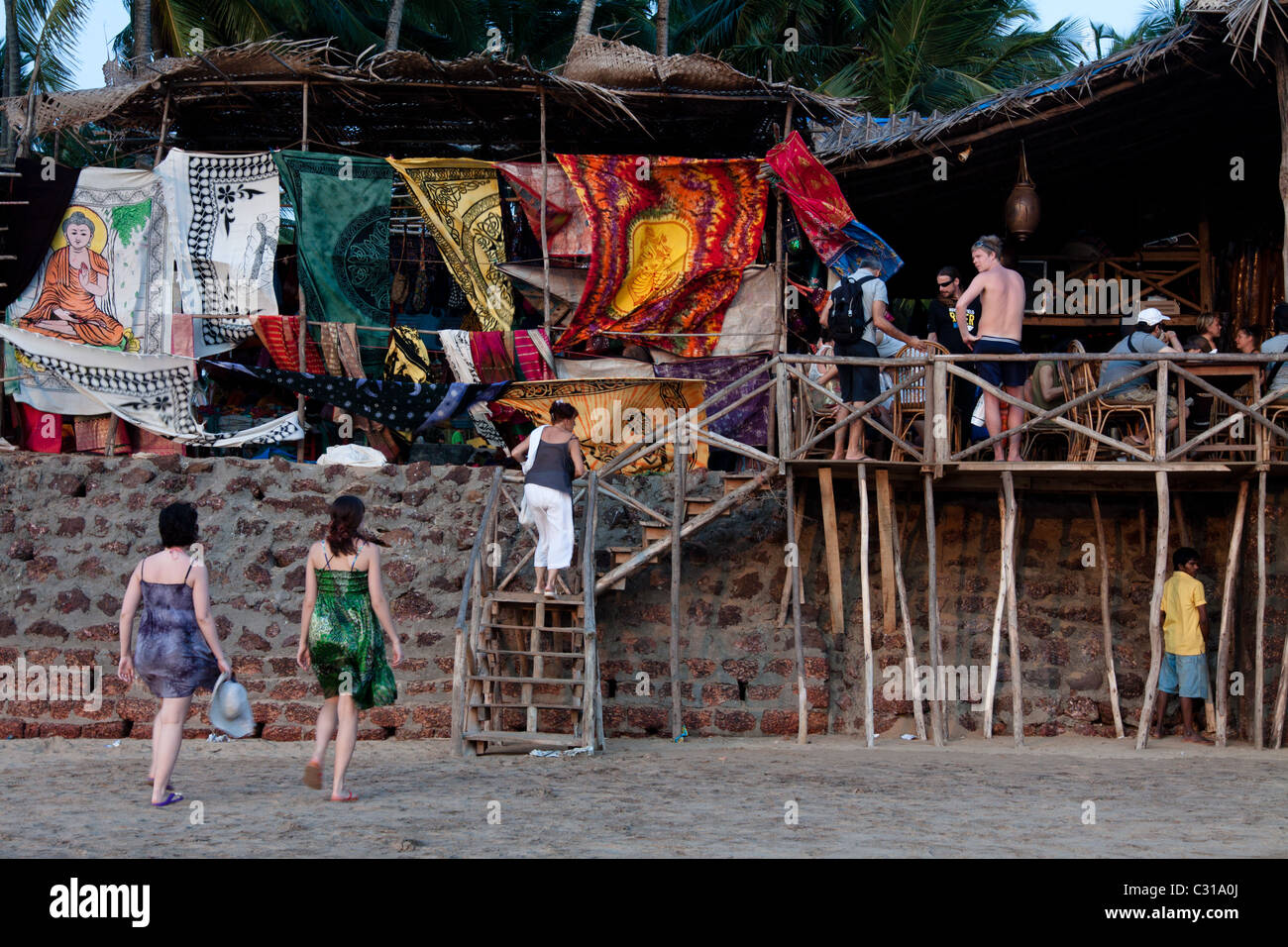Anjuna hippy hippies goa beach india hi-res stock photography and ...