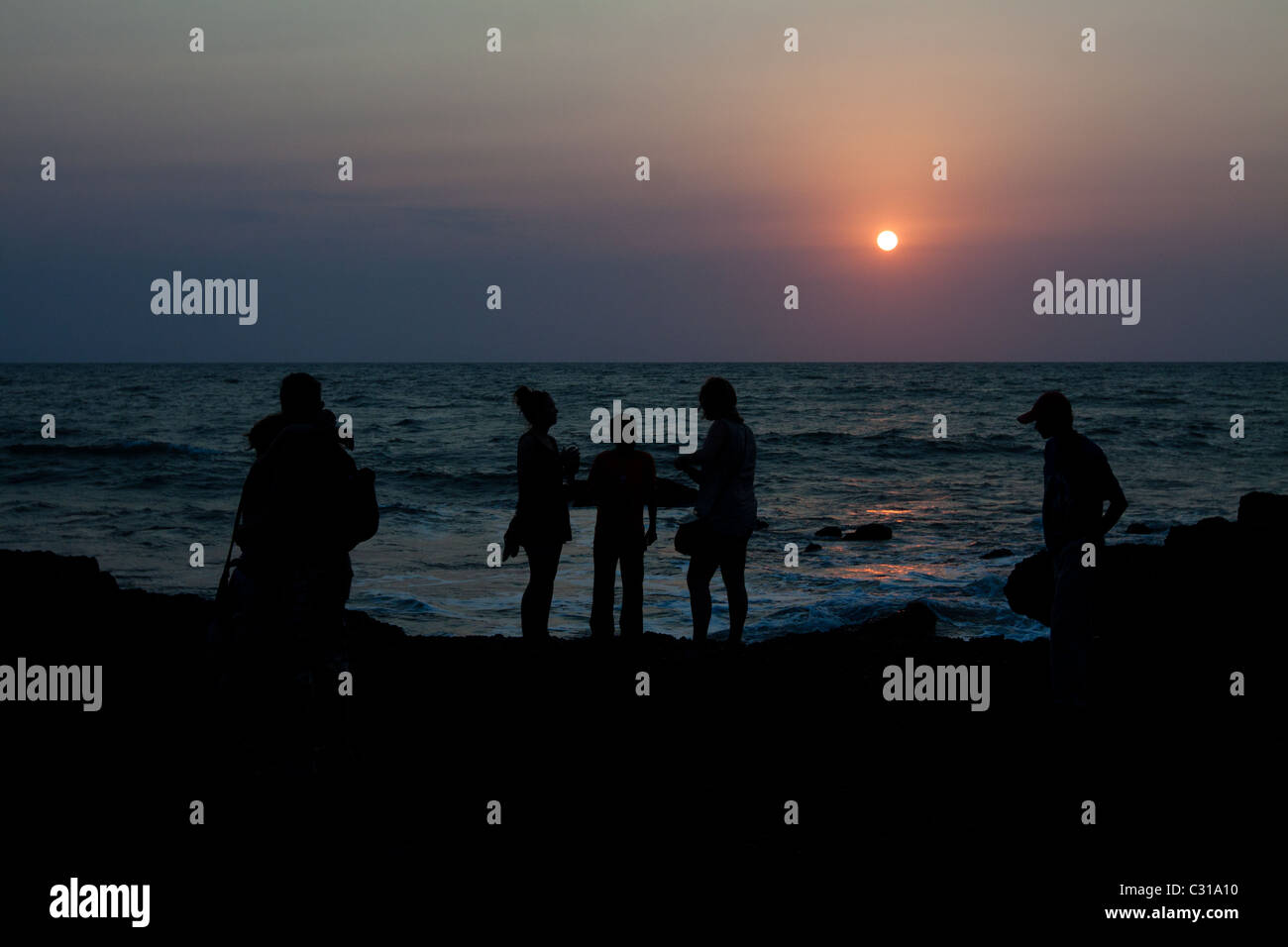 Anjuna Beach at sunset Stock Photo - Alamy