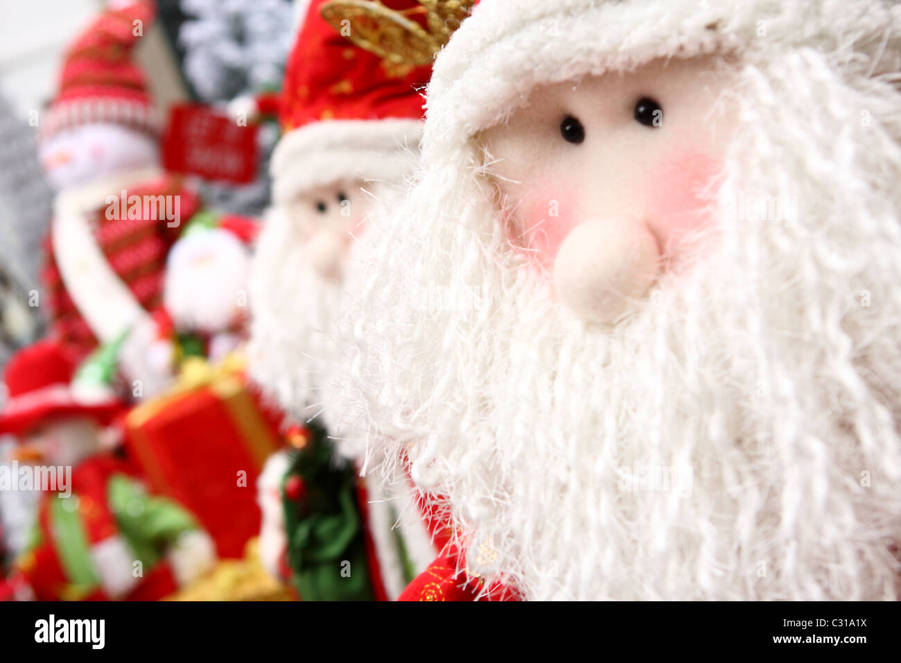 Santa Claus with gifts close up Stock Photo - Alamy