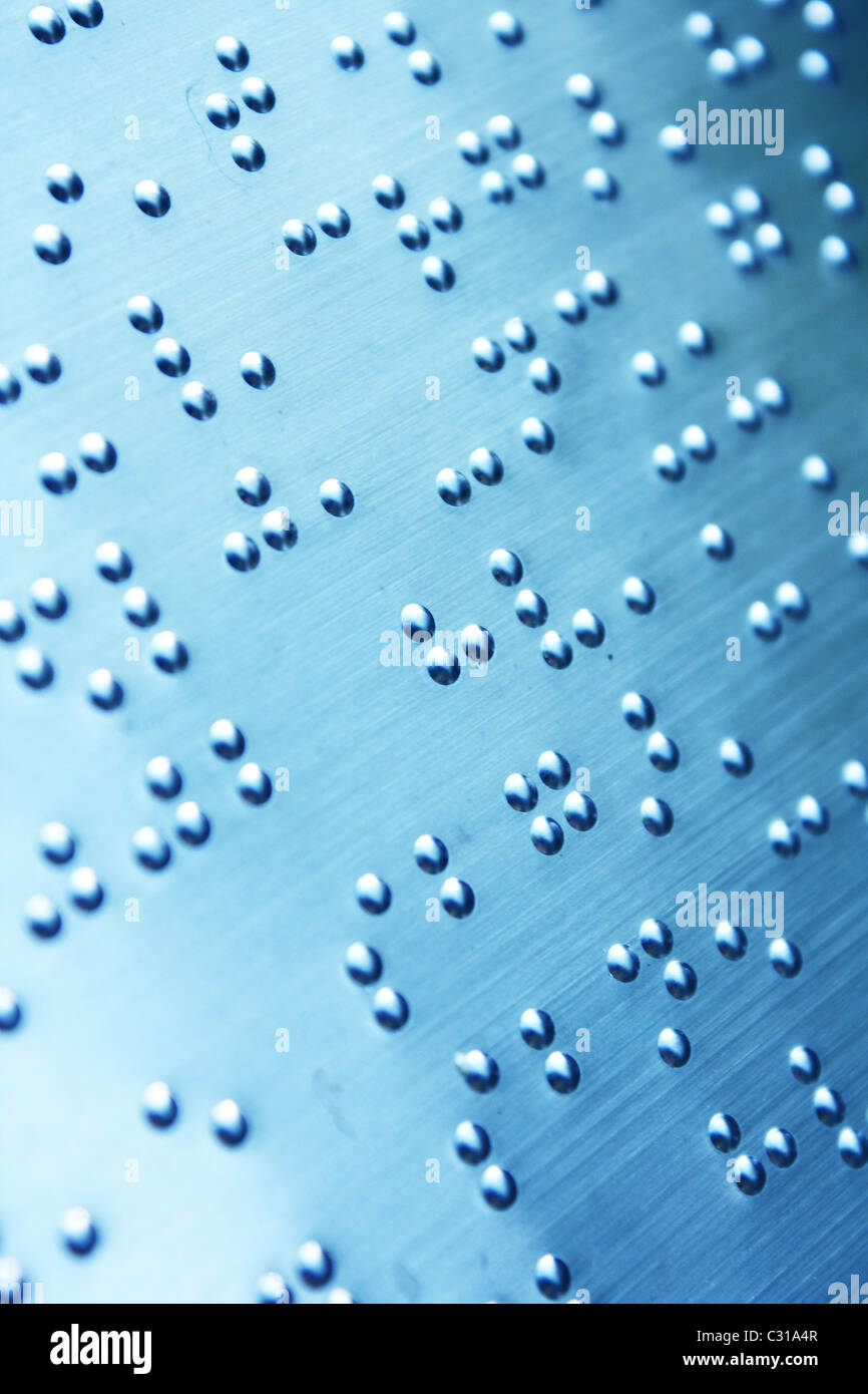 Plain Braille Page Macro Stock Photo - Alamy