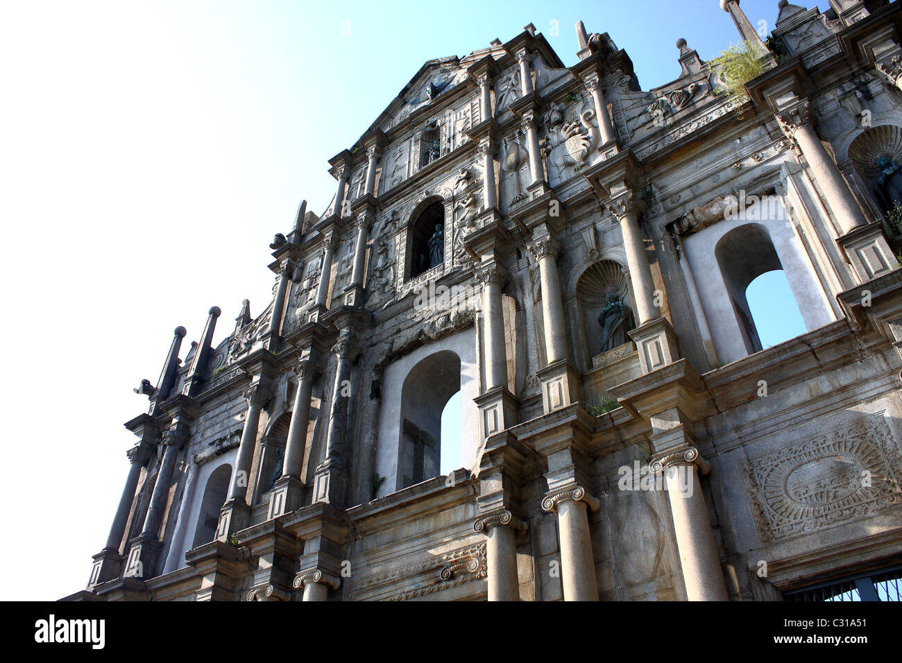 Cathedral of Saint Paul in Macao (Sao Paulo Church at day Stock Photo ...