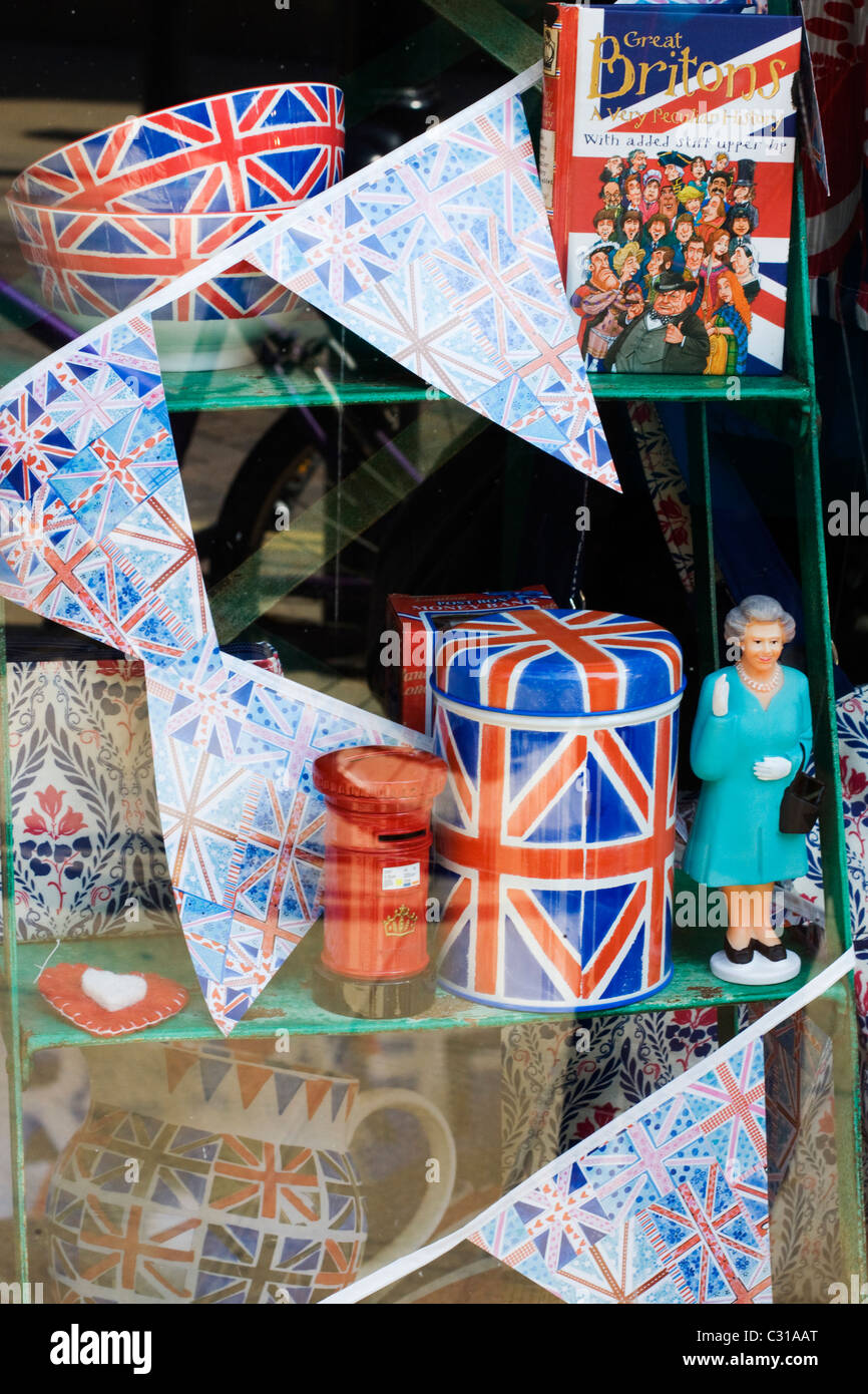 Shop Window Display Advertising Royal Memorabilia Stock Photo - Alamy