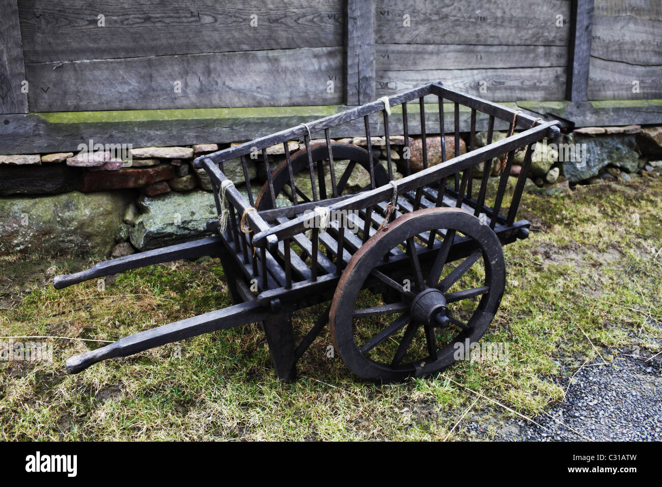 Wooden Wheel Barrow High Resolution Stock Photography and Images - Alamy