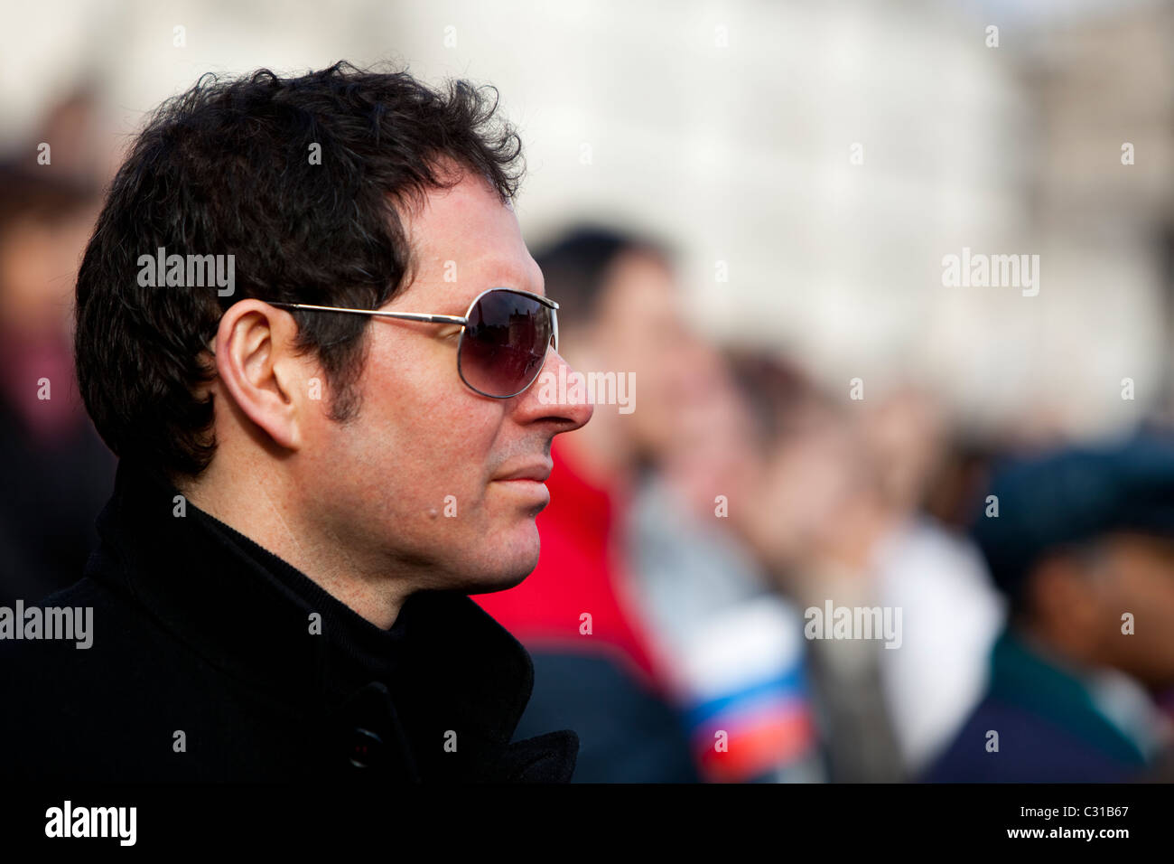 Man's face profile, London, England, UK Stock Photo - Alamy