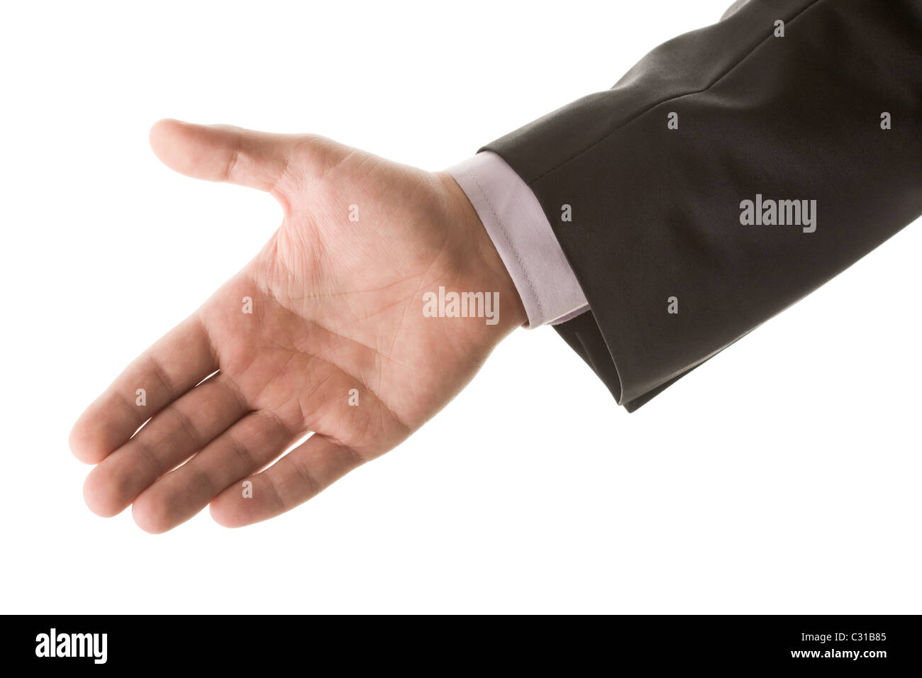 Photo of human palm giving it for a handshake Stock Photo - Alamy