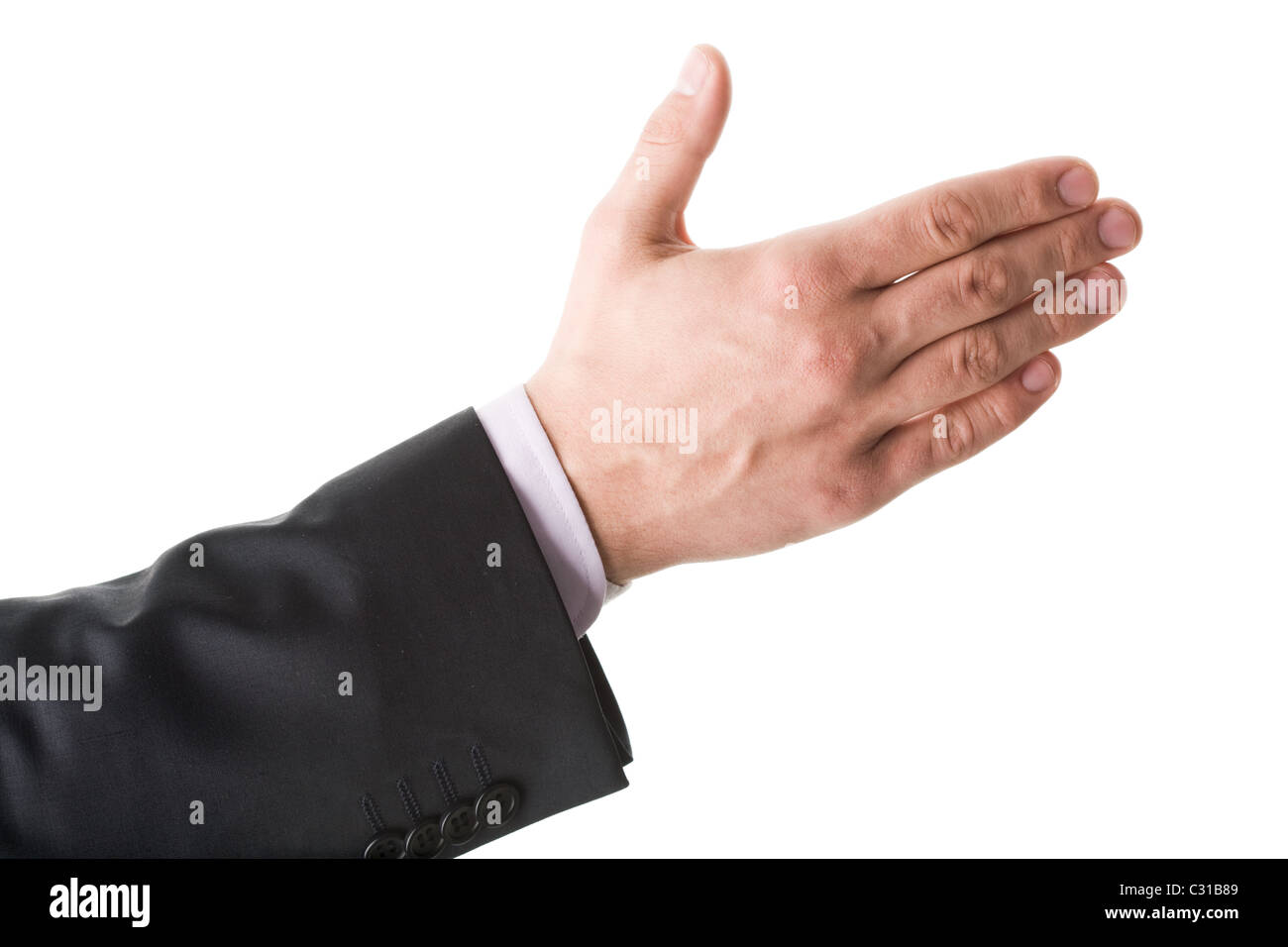 Photo of human hand ready for a handshake Stock Photo - Alamy