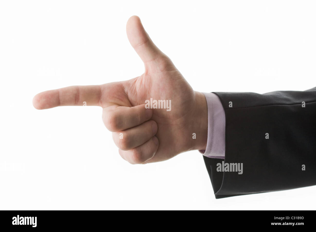 Photo of human hand with forefinger pointing straight Stock Photo - Alamy
