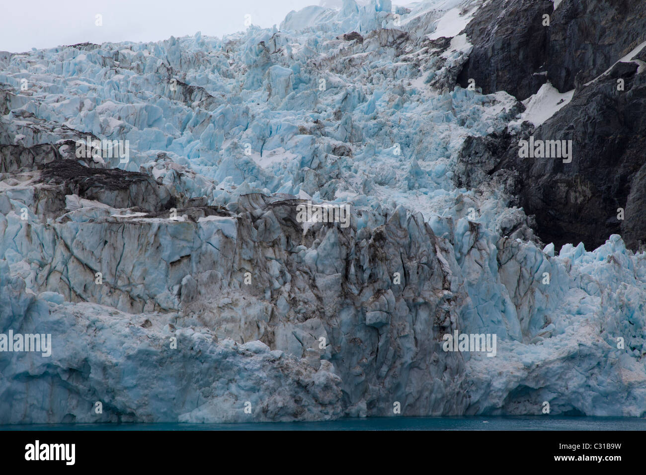 Close-up of glacial ice Larsen Harbour, South Georgia Island Stock ...