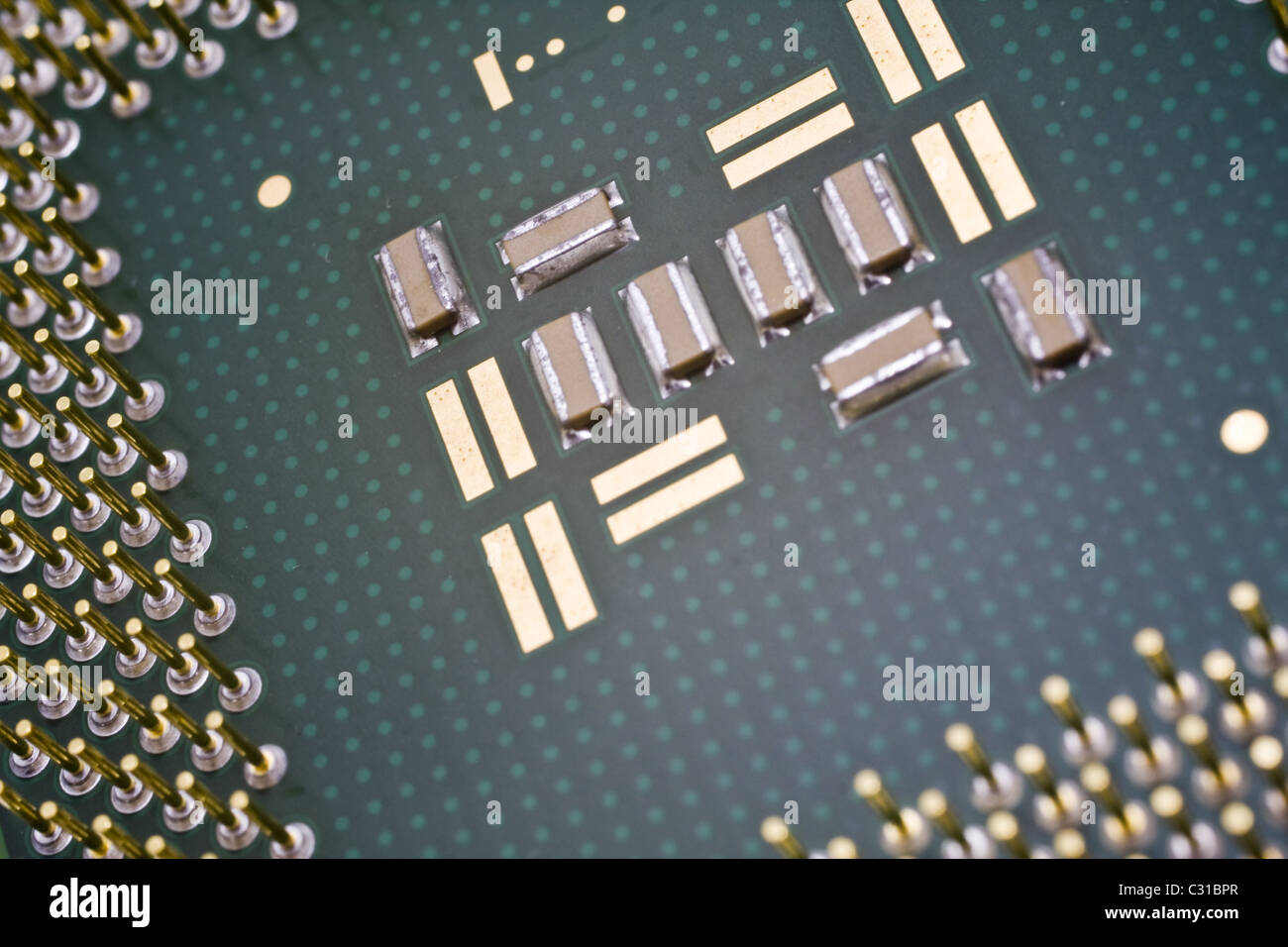 It is silicone chip CPU on white background Stock Photo - Alamy