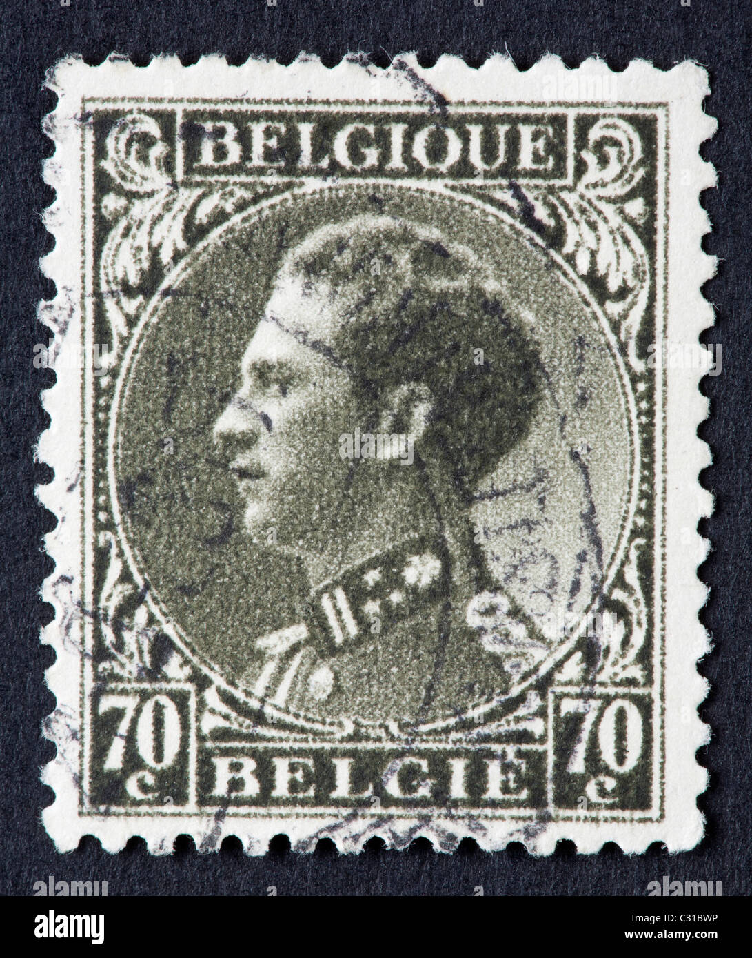Belgian postage stamp Stock Photo - Alamy