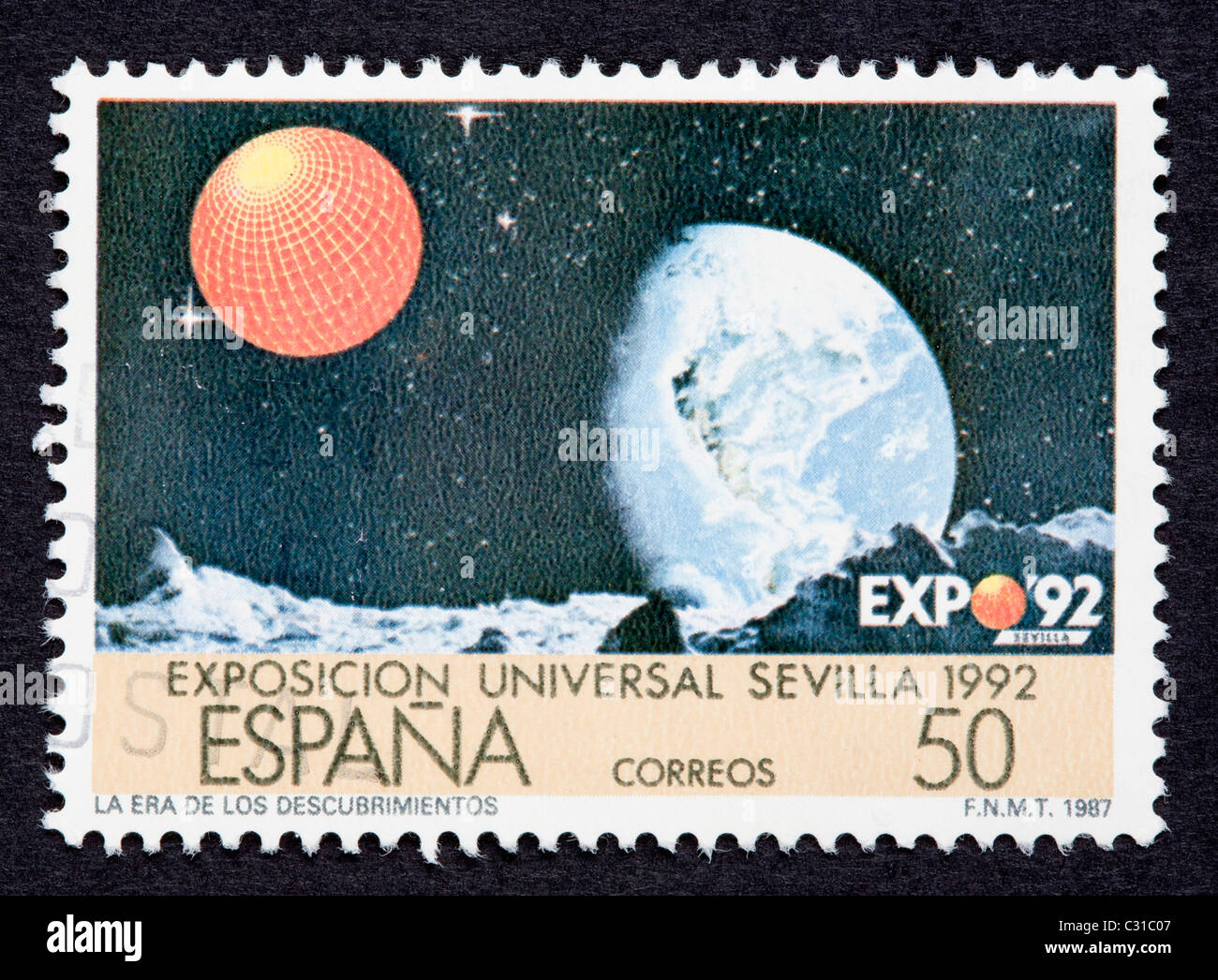 Spanish postage stamp Stock Photo - Alamy