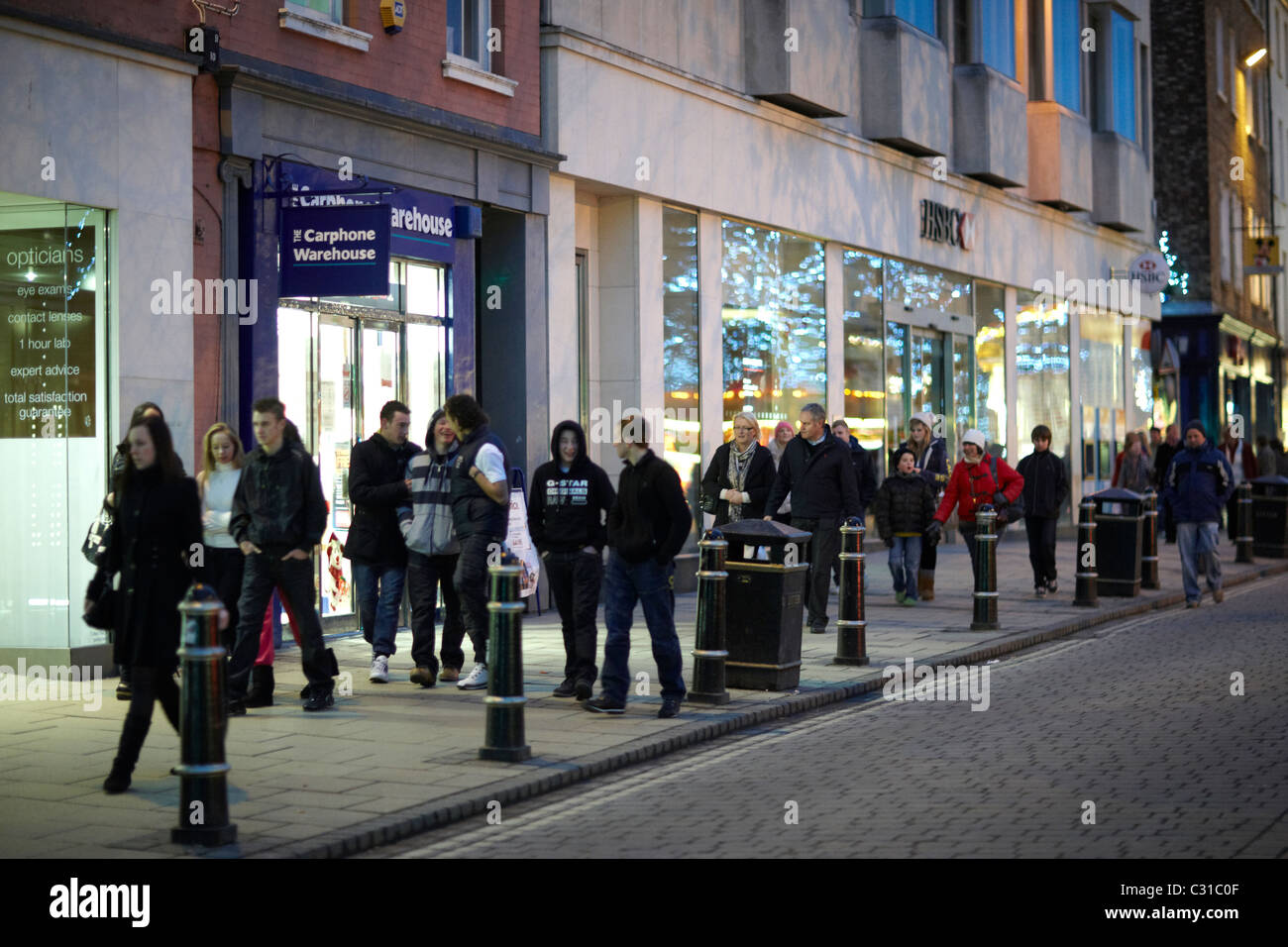 York City Centre Shopping at night Stock Photo - Alamy