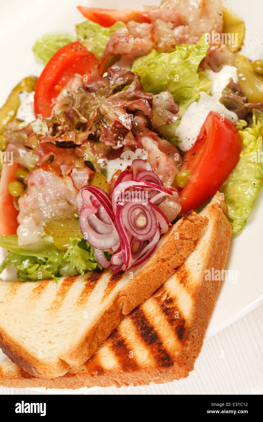Toasts bacon sauce hi-res stock photography and images - Alamy