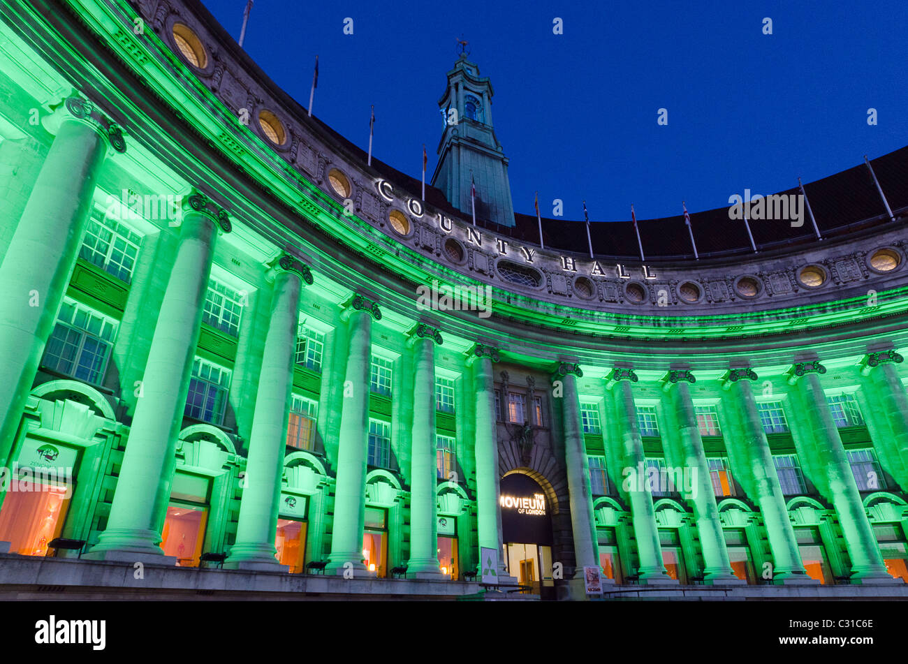 COUNTY HALL at NIGHT Stock Photo - Alamy