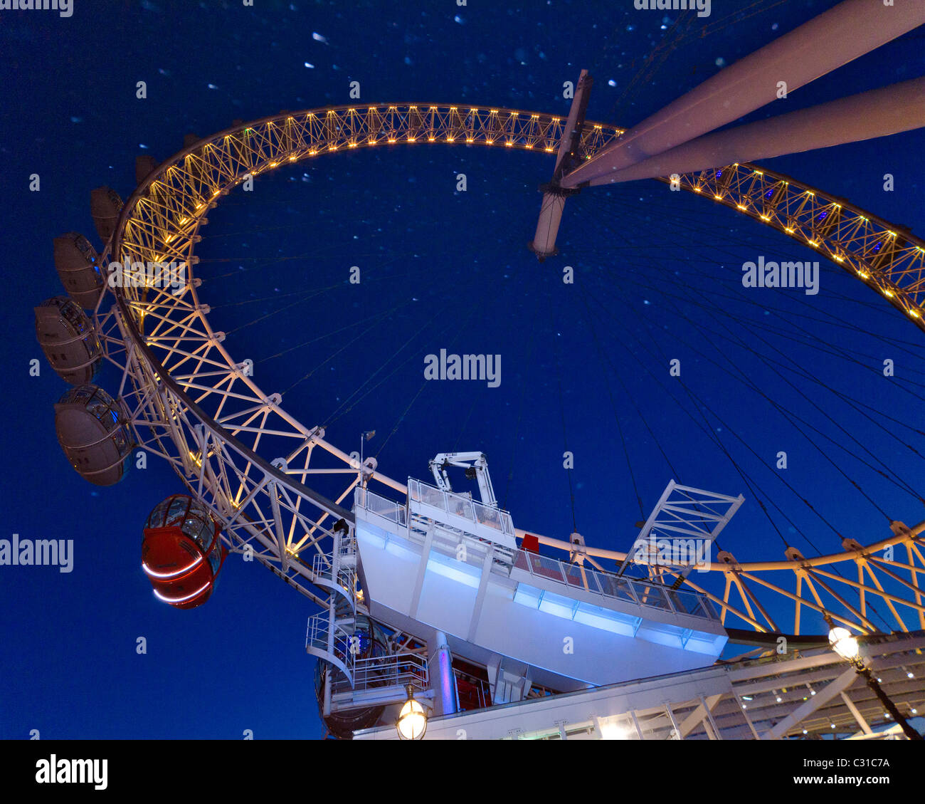 London Eye at night , London , Panorama at night, star Stock Photo - Alamy