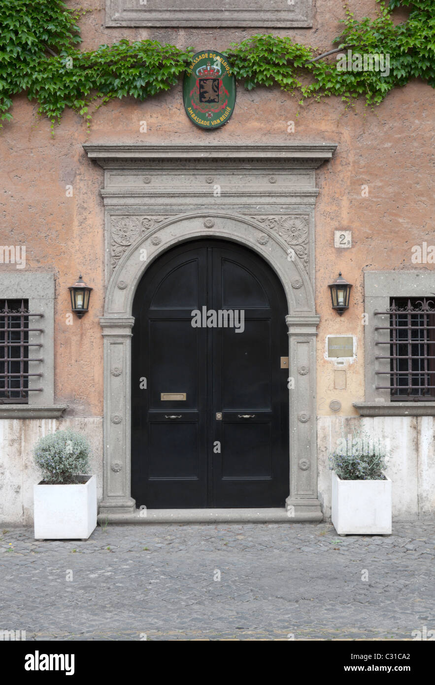 Belgian ambassador residence in via San Teodoro, Rome, Italy Stock ...