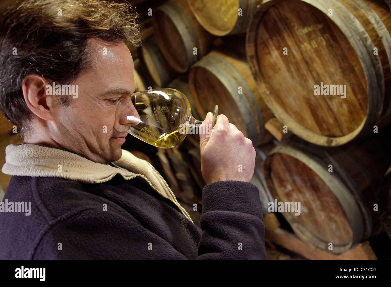Calvados tasting with jerome dupont hi-res stock photography and images ...