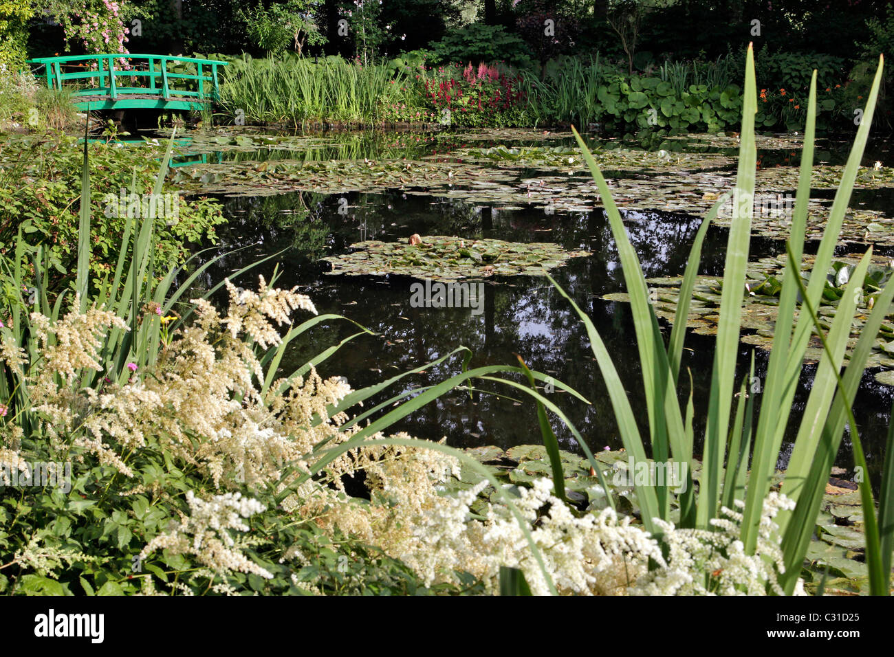 THE WHITE WATER LILY POND IN THE IMPRESSIONIST PAINTER CLAUDE MONET'S ...