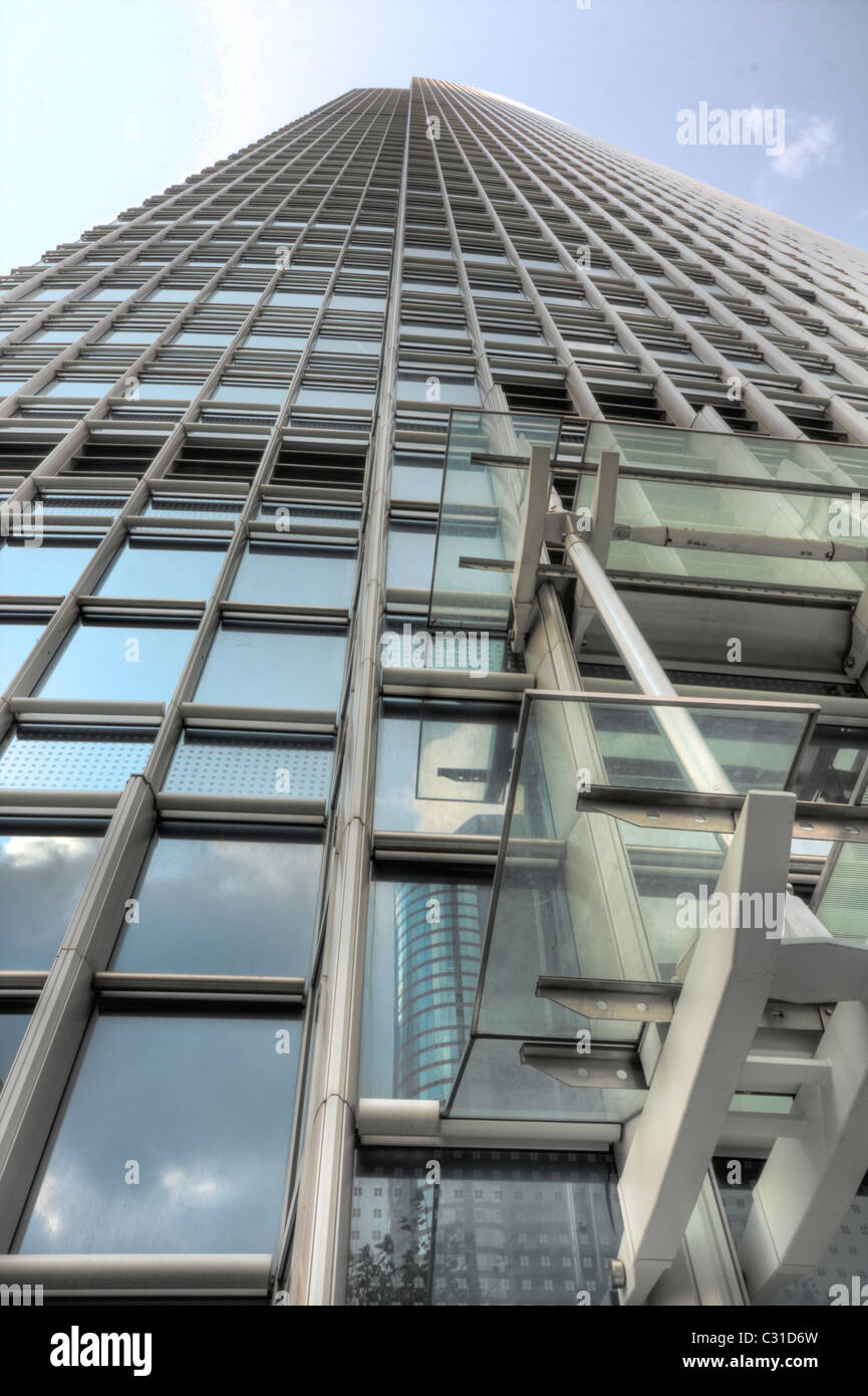 prospective view to new modern building skyscrapers of business center ...