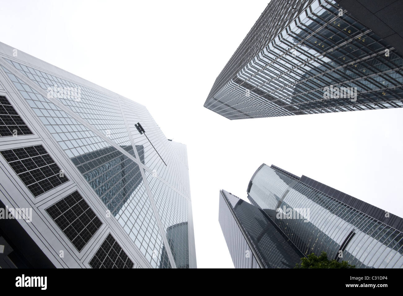 prospective view to new modern building skyscrapers of business center ...