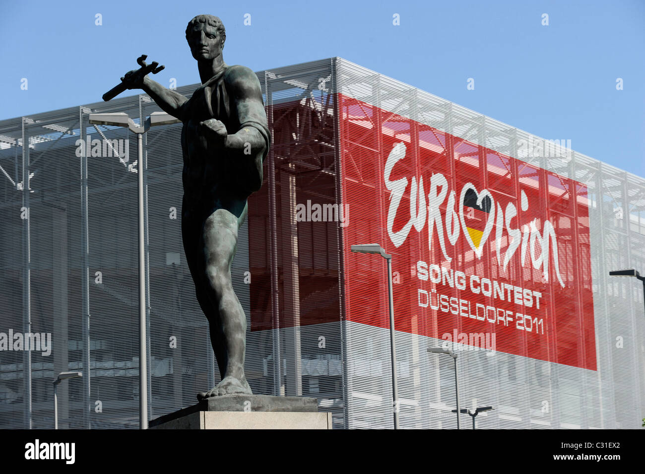 The Arena in Duesseldorf, home of the Eurovison Song Contest 2011 Stock ...