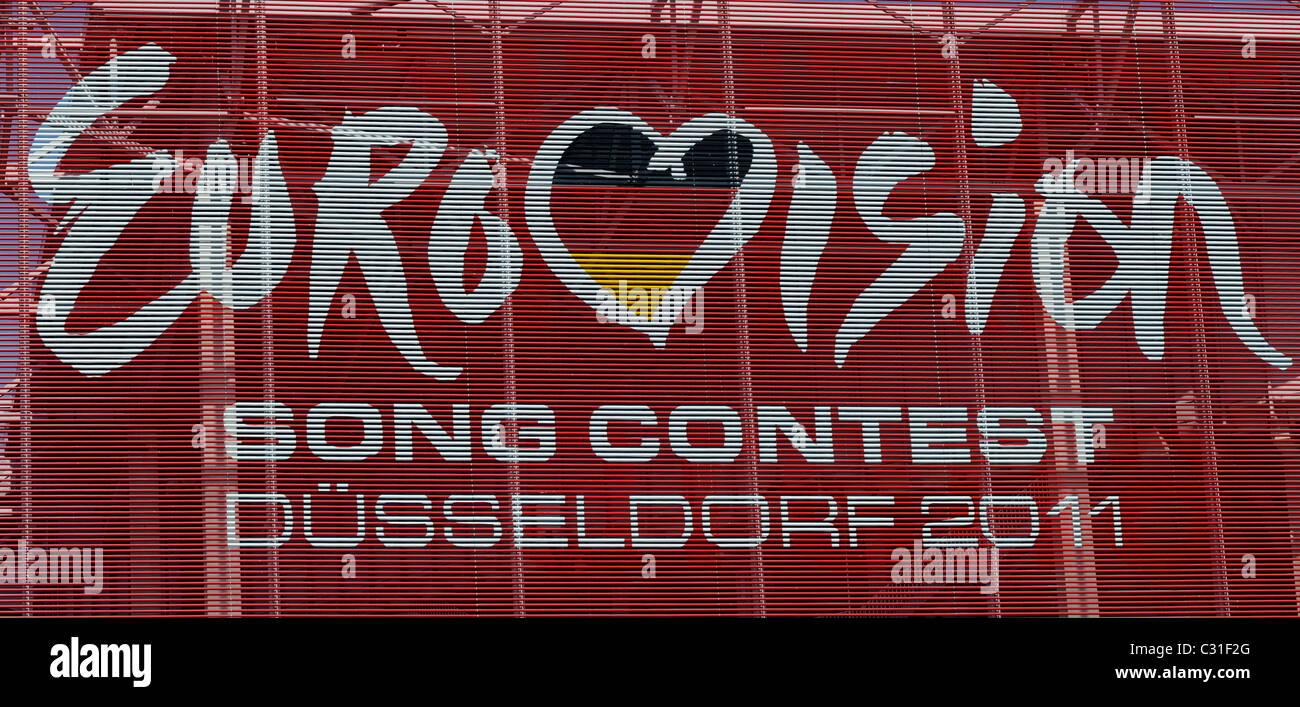 The Arena in Duesseldorf, home of the Eurovison Song Contest 2011 Stock ...