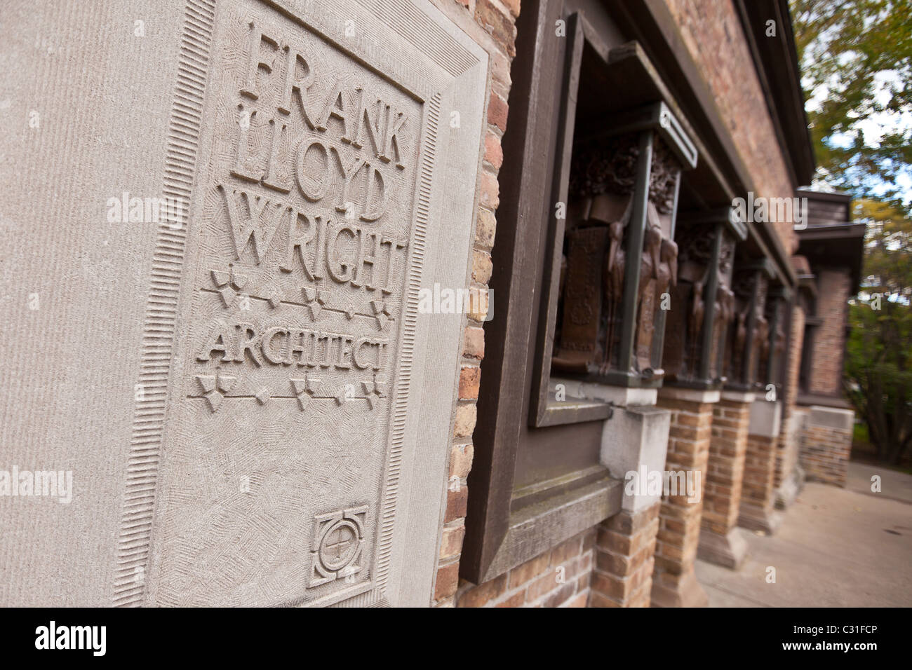 Frank lloyd wright home oak park hi-res stock photography and images ...