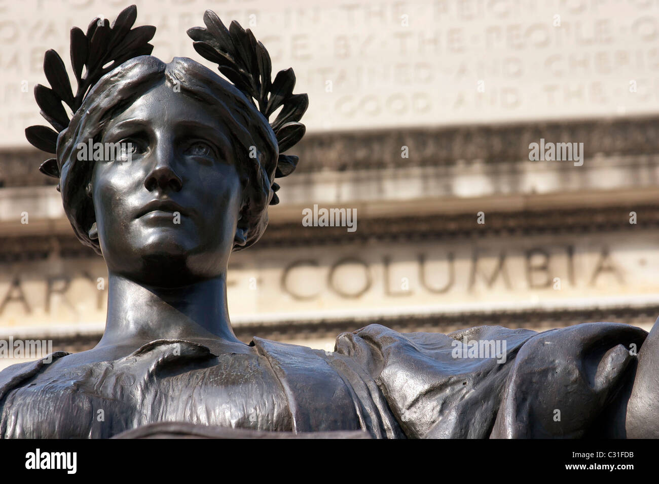 STATUE OF ALMA MATER BY DANIEL CHESTER FRENCH, COLUMBIA UNIVERSITY ...