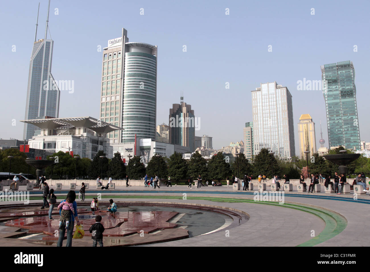 VIEW OF RENMIN PARK AND PEOPLE’S SQUARE, PUXI DISTRICT, SHANGHAI ...