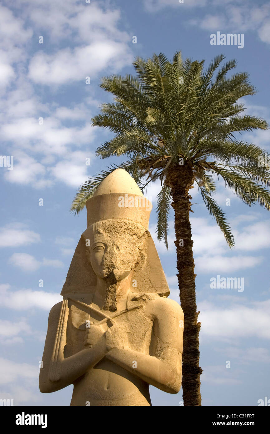 COLOSSAL STATUE OF RAMSES II SITUATED IN THE GREAT COURTYARD OF THE ...