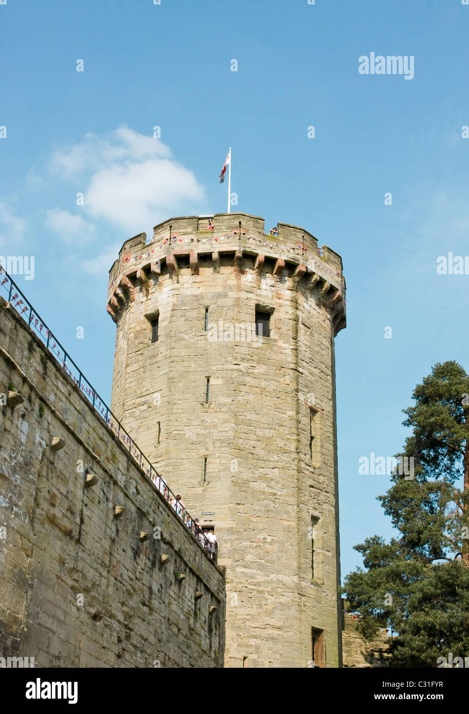 A tower at Warwick Castle Stock Photo - Alamy