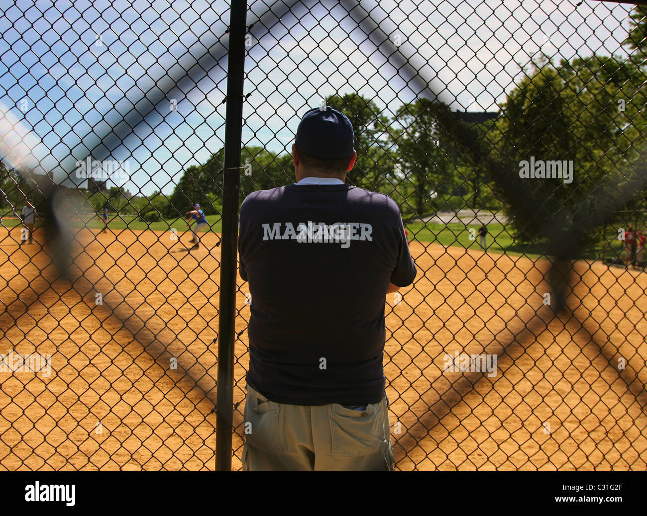 A manager of a youth baseball team Stock Photo - Alamy