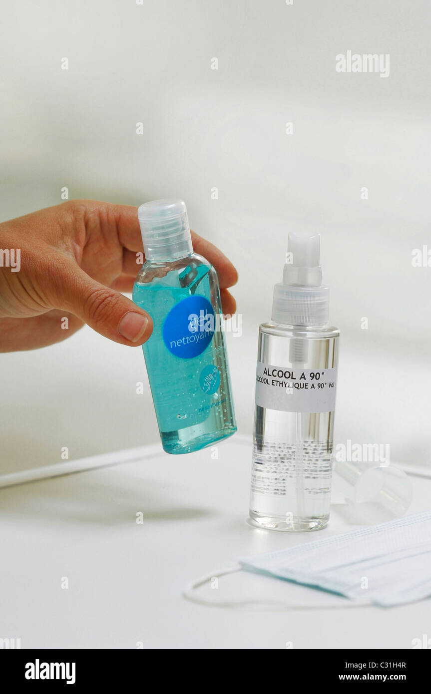 ANTISEPTIC, 90% ALCOHOL AND SURGICAL MASK, PREVENTION AND FIGHT AGAINST ...